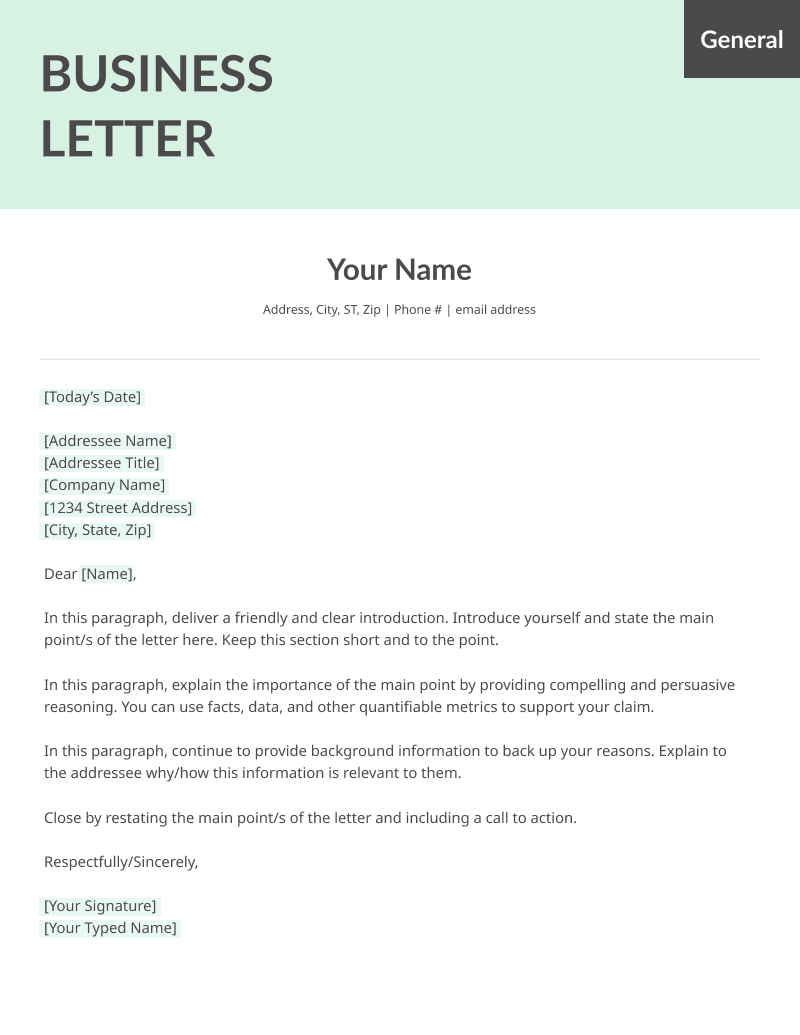 Spectacular Info About Standard Business Letter Format Template Resume 