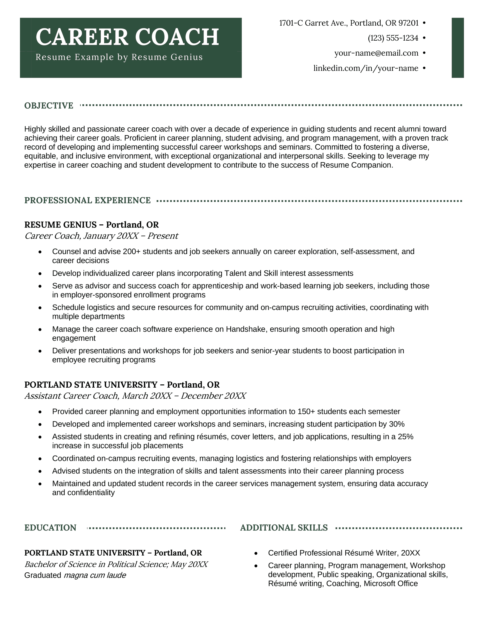 6 Coaching Resume Examples (with Writing Tips for 2024)