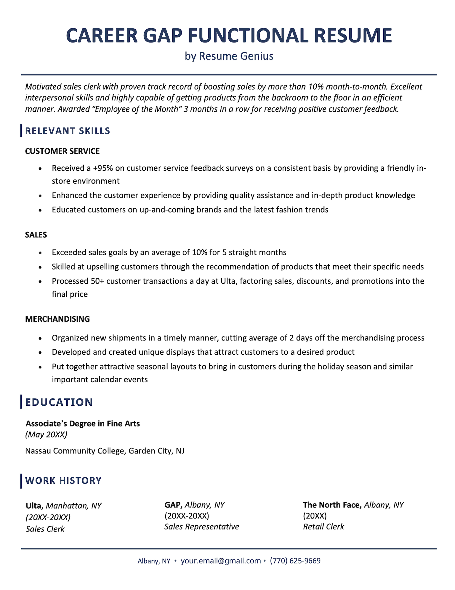 Skills Section Of Resume Example