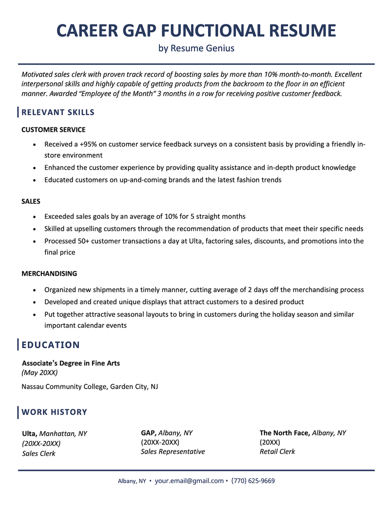 Free Functional Resume Templates & Writing Guide