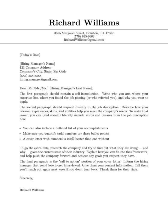 12 Downloadable LaTeX Cover Letter Templates