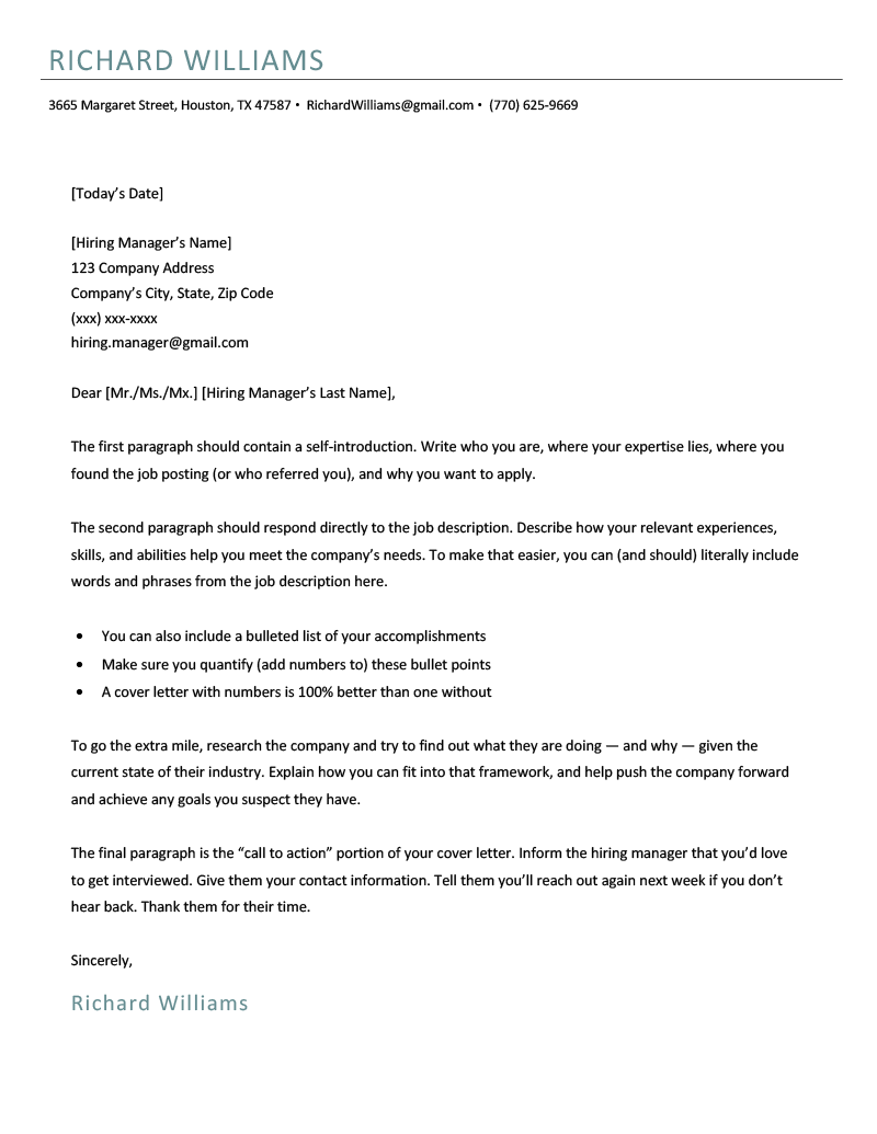 25+ Free Cover Letter Templates for Word