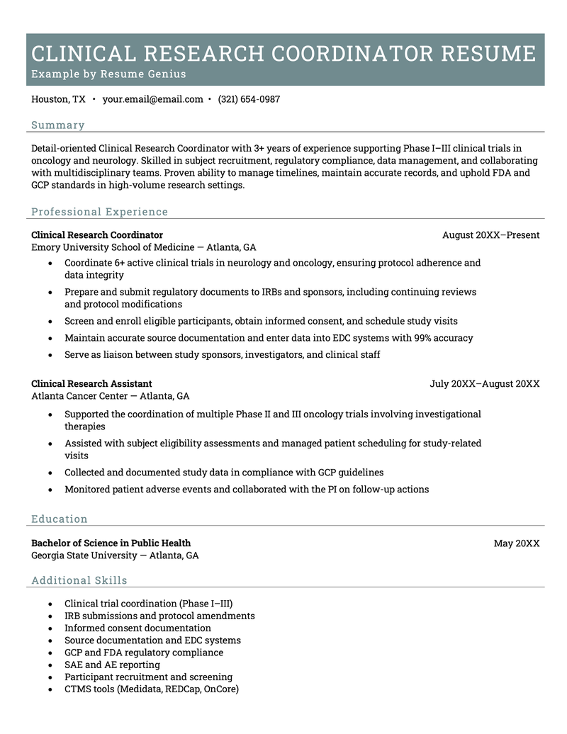 14 Medical Resume Examples, Template, & Tips
