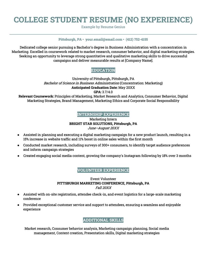 How to Write a Resume With No Experience (8 Examples)