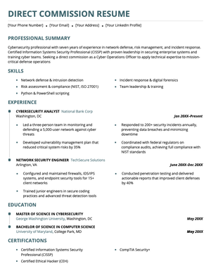Military Resume Examples & Template | Resume Genius