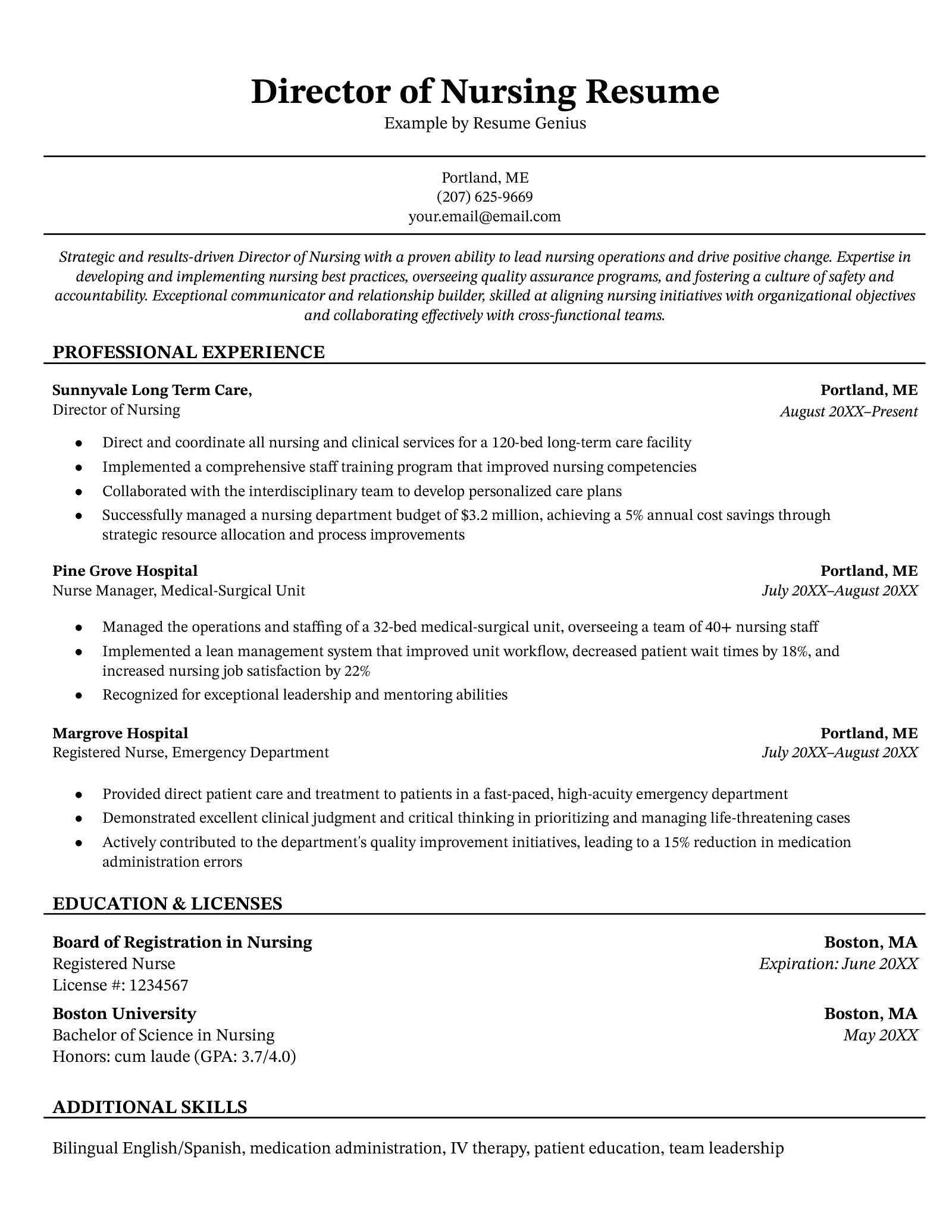 60 Nursing Resume Examples (All Key Specialties)