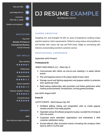 Music Producer Resume - Samples & Free Template (+21 Skills)