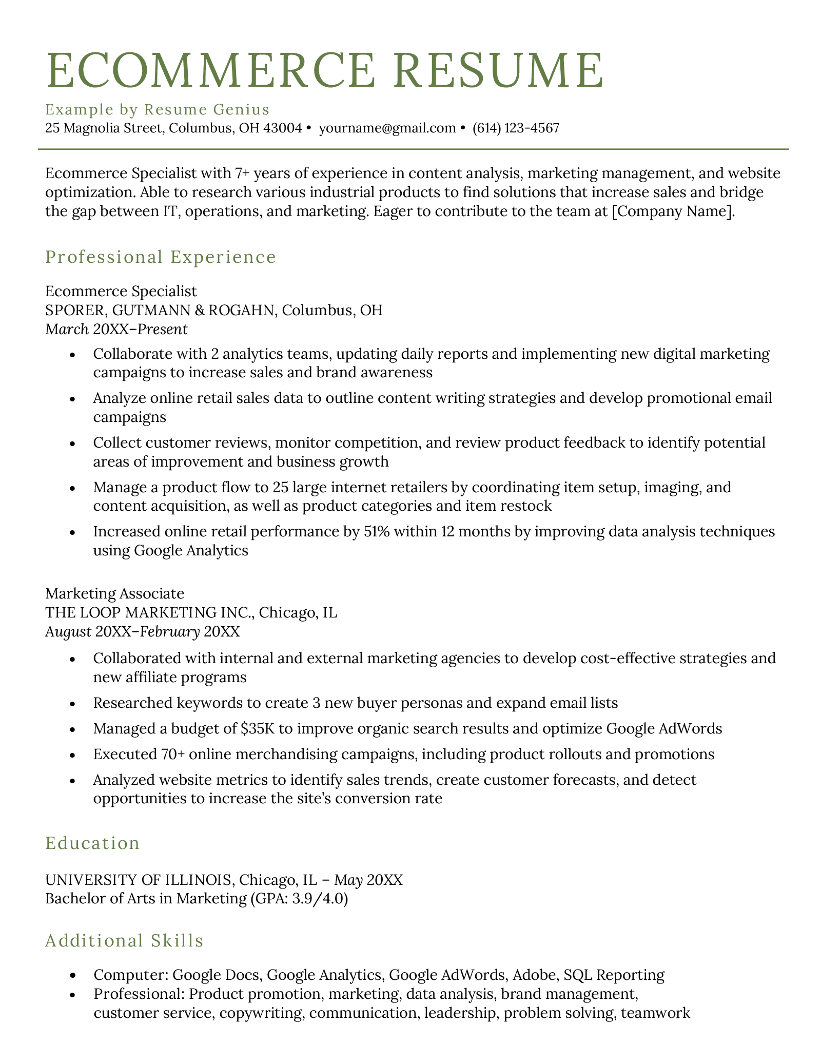 Ecommerce Resume Examples and Writing Tips for 2026