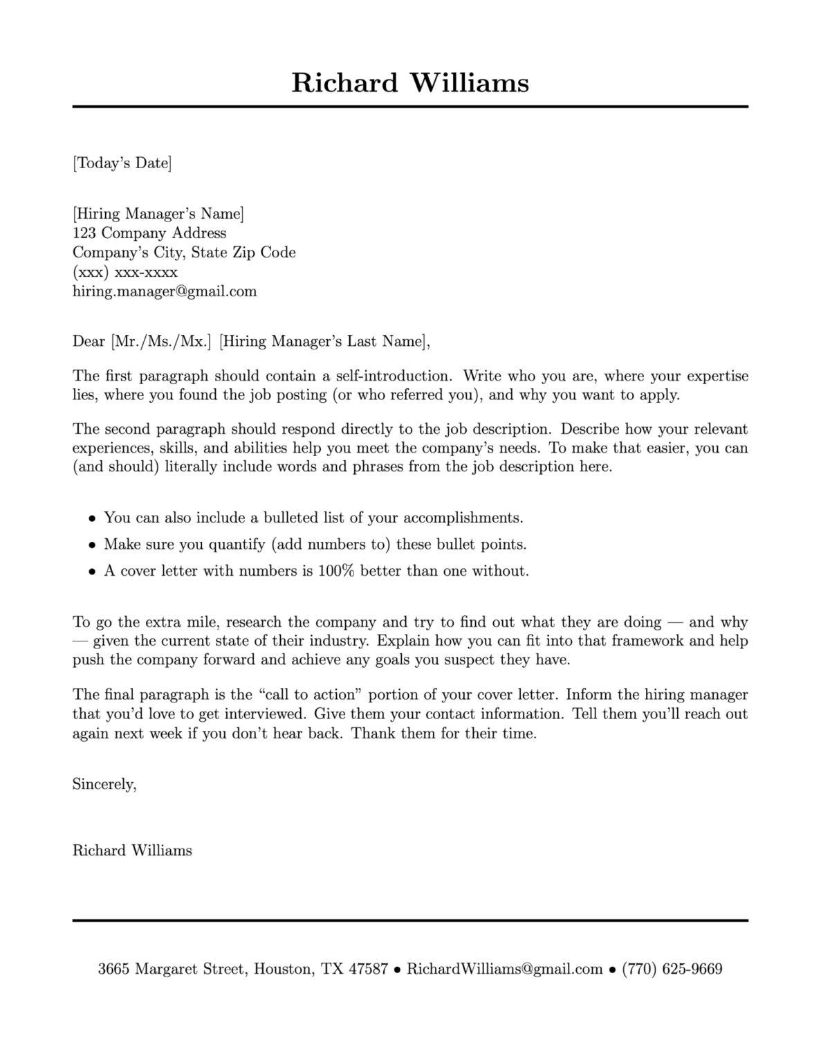 12 Downloadable LaTeX Cover Letter Templates