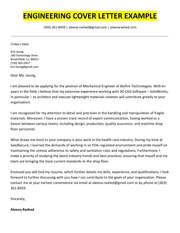Electrical Engineer Cover Letter Example