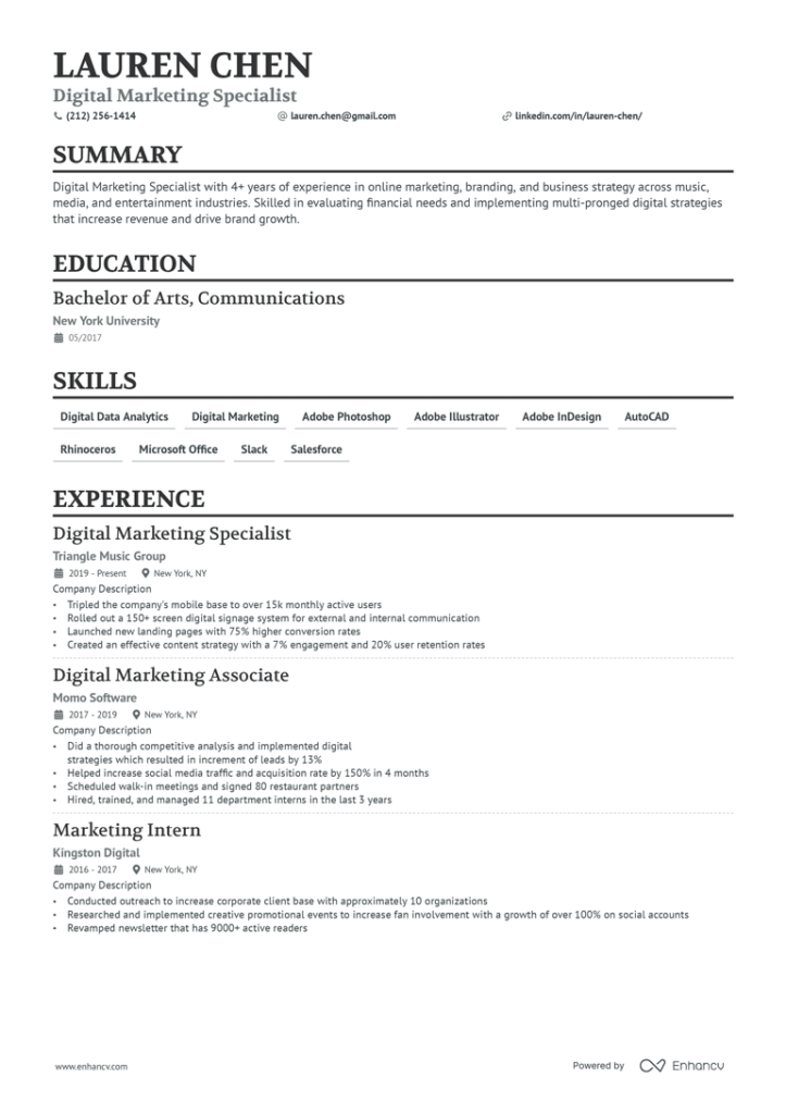 Enhancv Reviews: Resume Builder & Templates