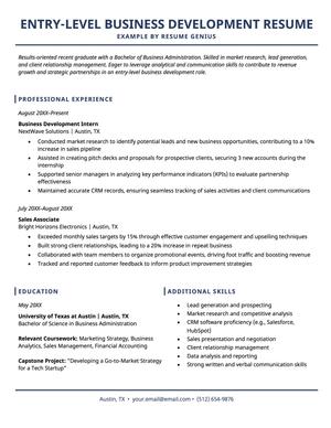 6 Business Development Resume Examples for 2025