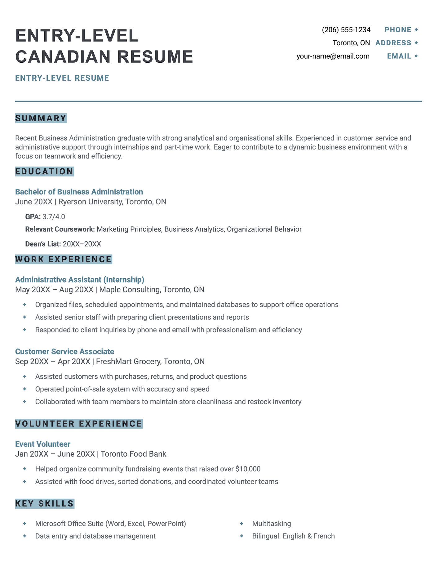 How to Write a Canadian Resume: Format, Template & Examples