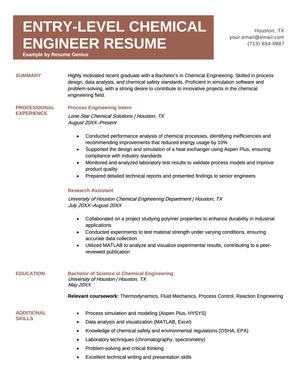 2 Chemical Engineer Resume Examples [+Free Template]