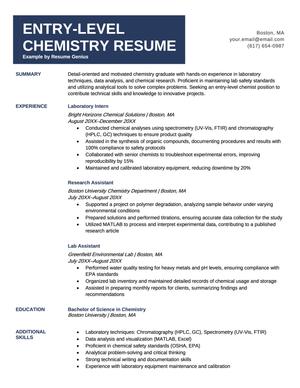 Chemistry Resume: Examples & Writing Tips | Resume Genius