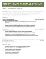 Clerk Resume Example [Writing Tips + Free Template]