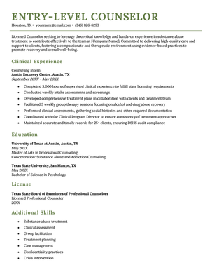 6 Counselor Resume Examples & Template for 2026