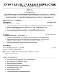 Database Developer Resume Examples & 3 Writing Tips