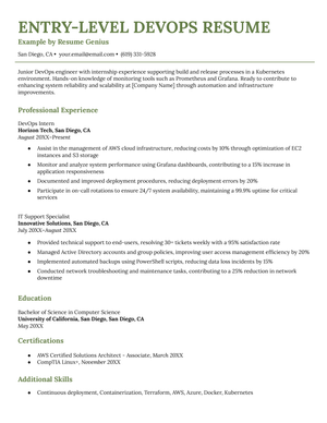 DevOps Resume Samples, Template & Writing Guide for 2026