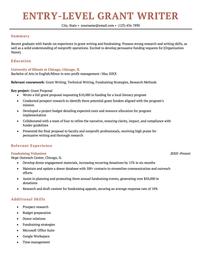 Grant Writer Resume – 2 Examples & 24 Essential Skills
