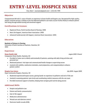 Hospice Nurse Resume: 2 Examples & 20 Skills to List