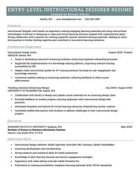2 Instructional Designer Resume Examples & Skill List