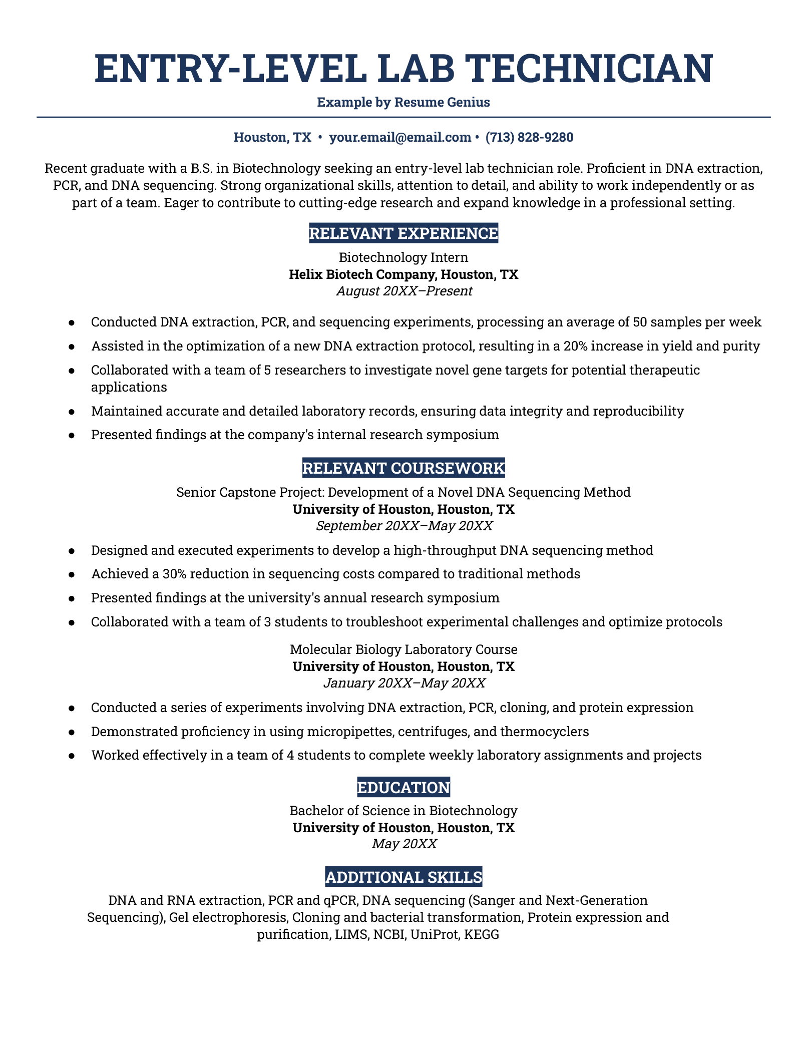 5 Lab Technician Resume Examples & Writing Guide for 2025