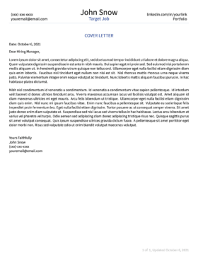 12 Downloadable LaTeX Cover Letter Templates