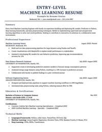Machine Learning Resume Examples and Writing Tips for 2025
