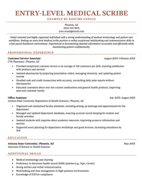 Medical Scribe Resume Samples + 4 Professional Writing Tips