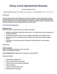 Optometrist Resume Examples & 22 Essential Skills to List