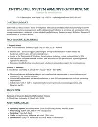 System Administrator Resume (Examples & Writing Tips)