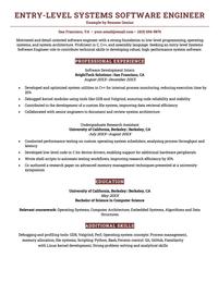 Entry-Level Software Engineer Resume [Examples & Writing Tips]