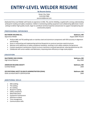 Welder Resume Examples + 4 Professional Writing Tips