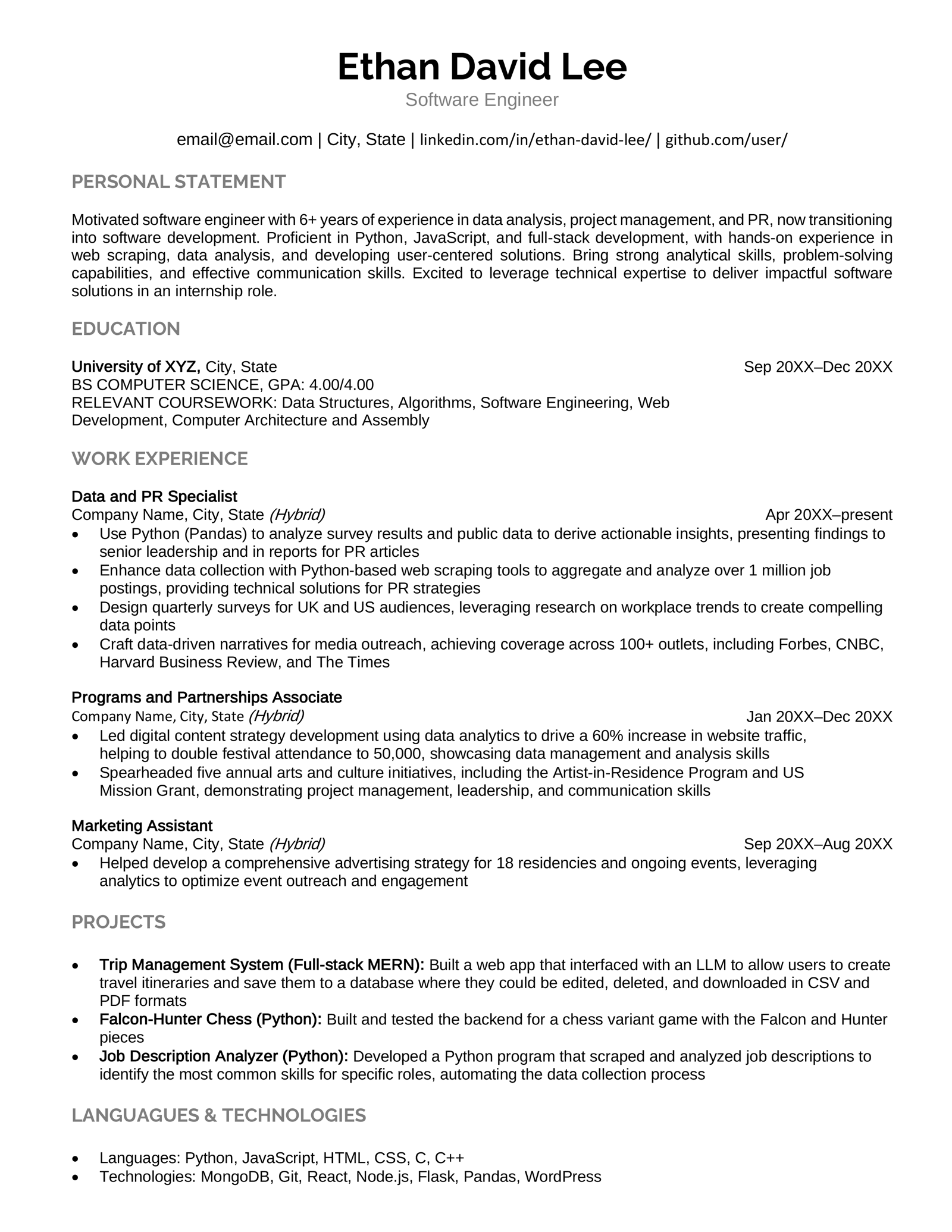 14 Software Engineer Resume Examples & Keywords for 2025