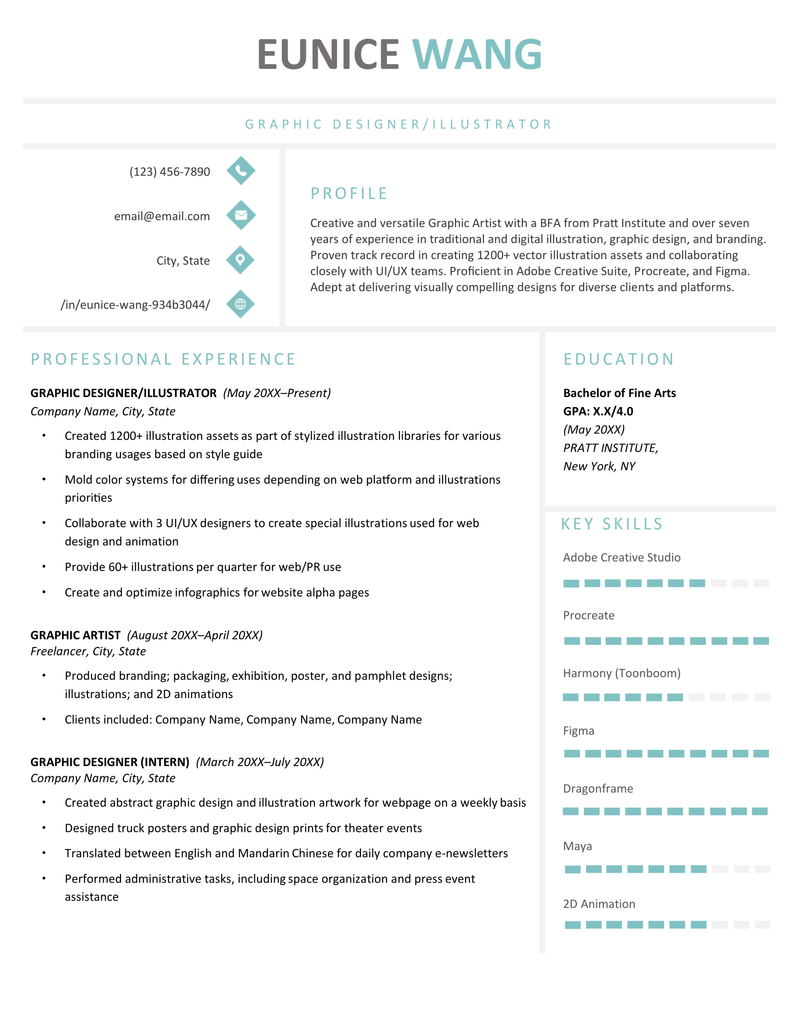 Job-Winning Illustrator Resume Examples [Free to Download]