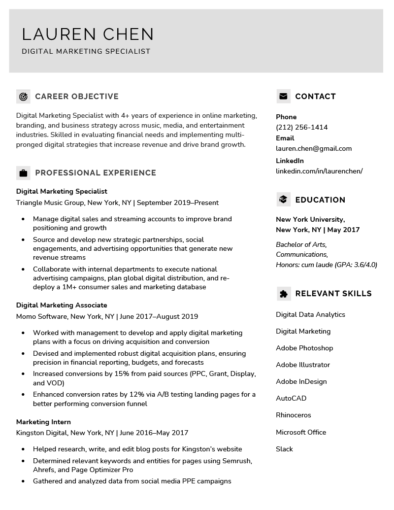 Resume Icons: 12+ Free Symbols & How to Use Them