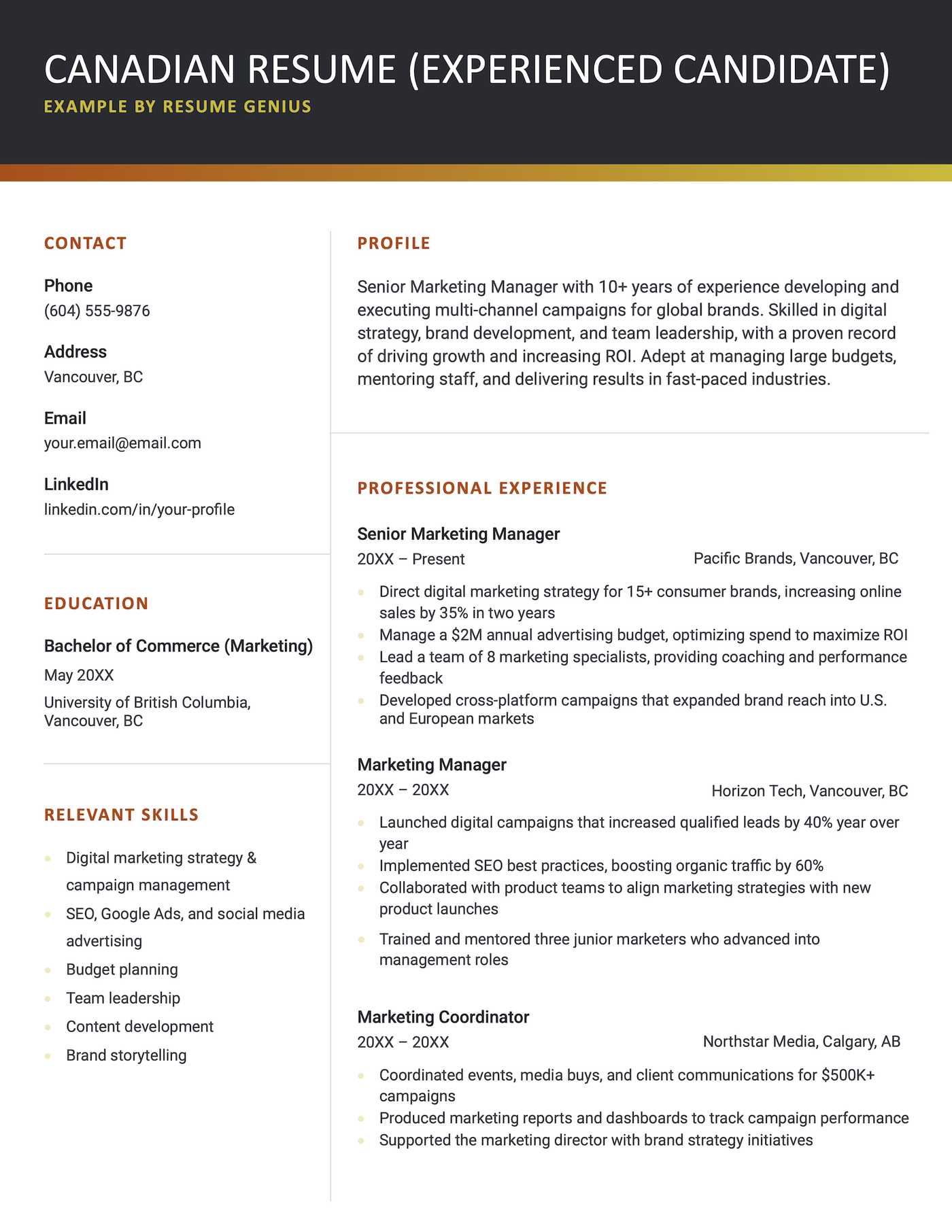 How to Write a Canadian Resume: Format, Template & Examples