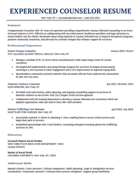 6 Counselor Resume Examples & Template for 2026