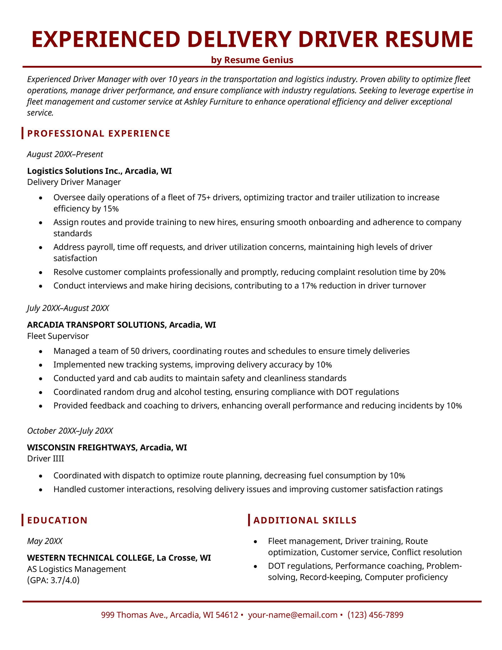 Delivery Driver Resume Examples for 2024 (with Writing Tips)