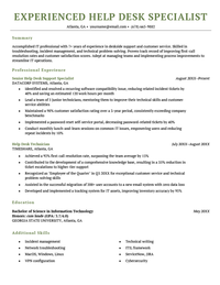 3 Help Desk Resume Examples [Free to Download]