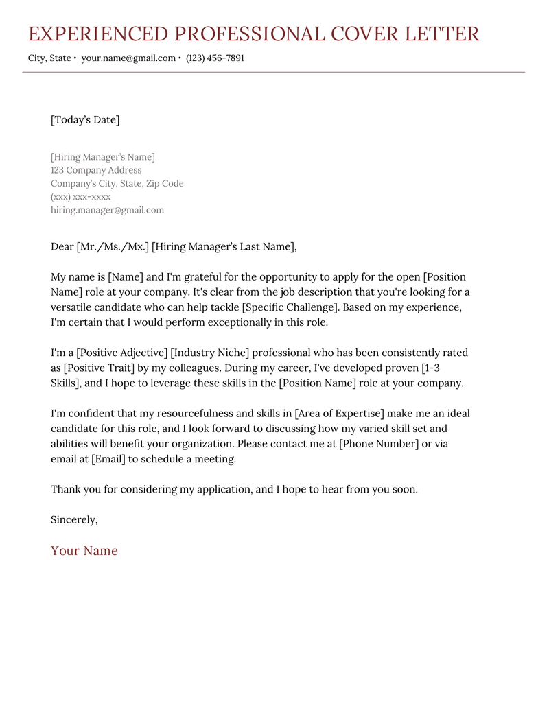 Free Downloadable Cover Letter Templates (Word & Google Docs)