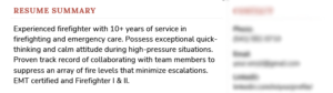 Firefighter Resume Examples + 4 Professional Writing Tips