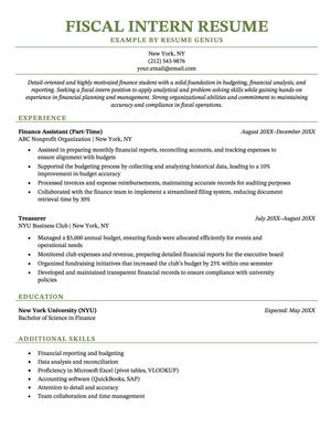 Tax Intern Resume Examples (and Downloadable Template)