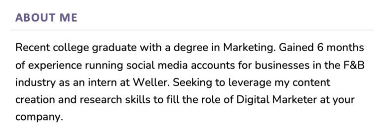 How to Write a Fresher Resume (With Simple Format Examples)