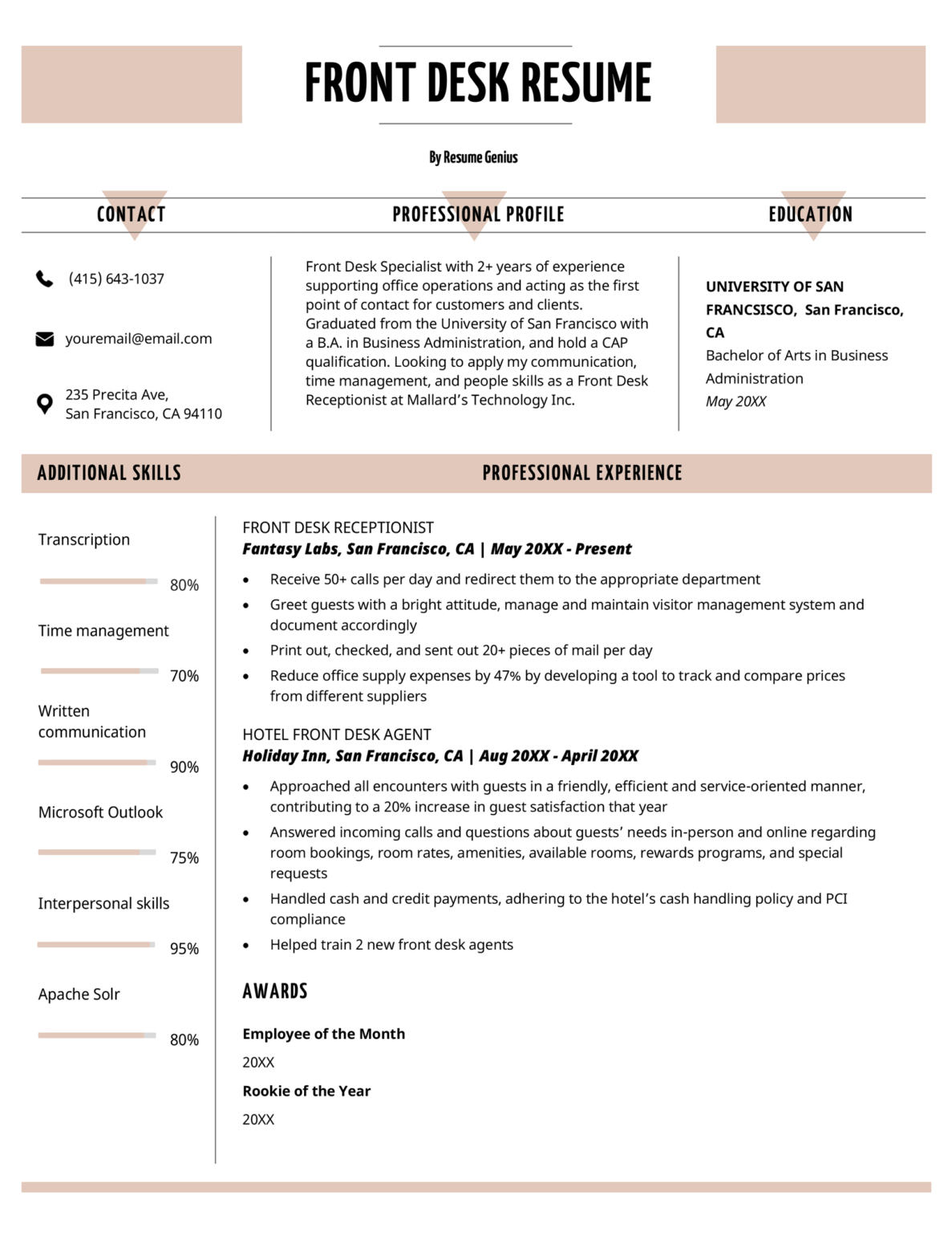 8+ Receptionist Resume Samples (with Writing Tips)