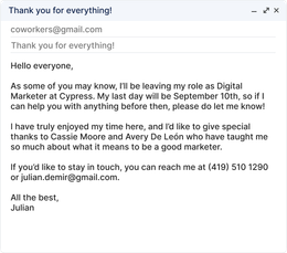 Guide And Templates For The Perfect Goodbye Email To Coworkers