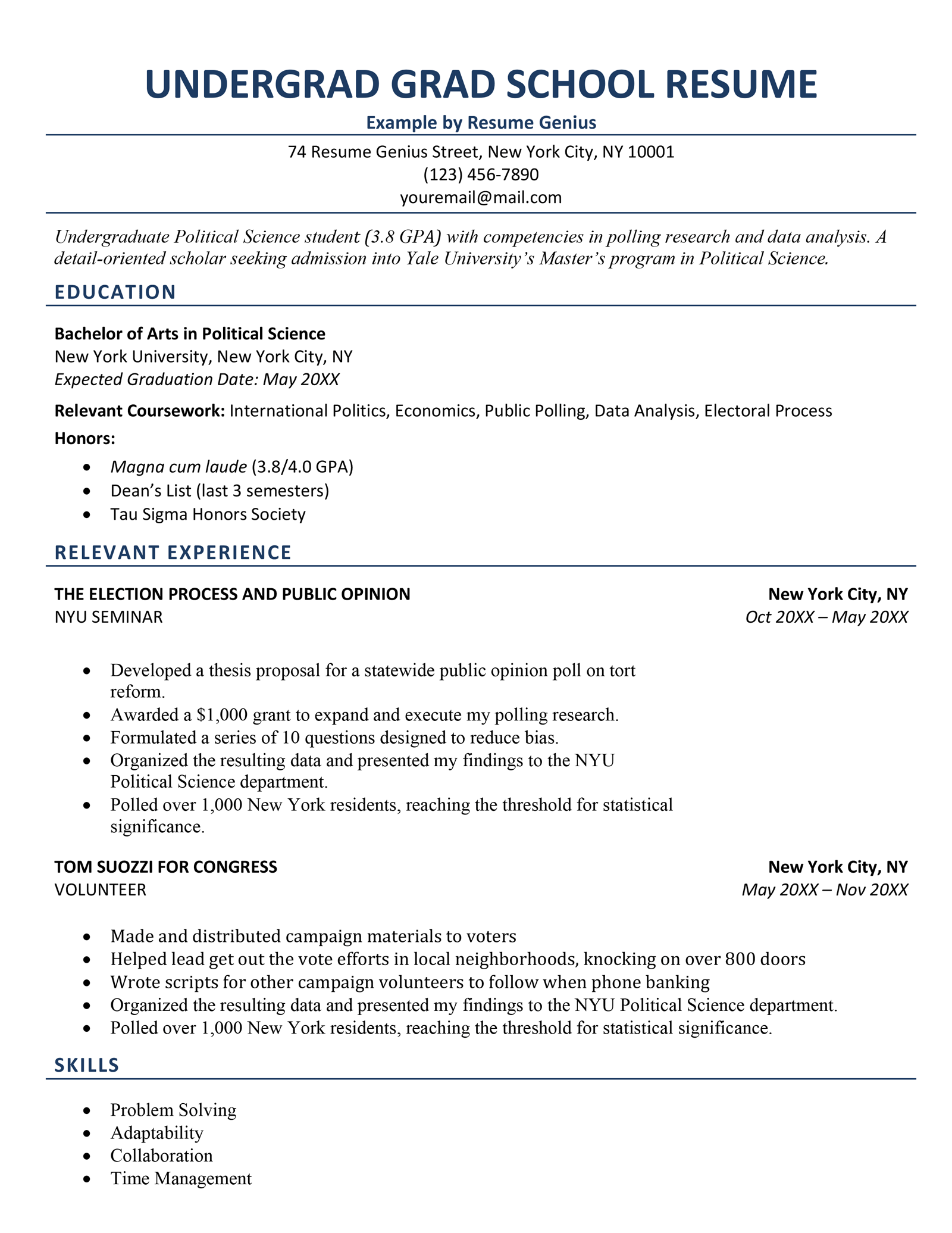 13 Grad School Resume Examples & Writing Guide
