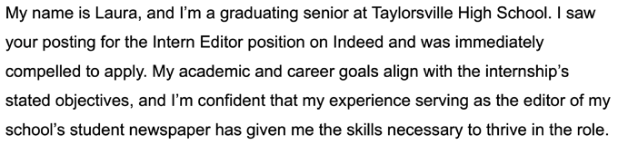 High School Student Cover Letter (Sample & Tips)