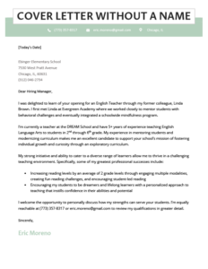 How to Address a Cover Letter Without a Name